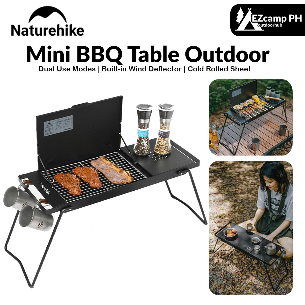 Naturehike Mini BBQ Table Outdoor Portable Lightweight Folding Tabletop Grill Multi-Function ...