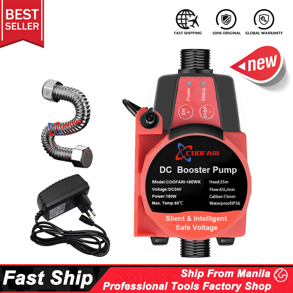 COOFARI Booster Pump Home Twin Shower 150W/180W 24V Hot Water High ...