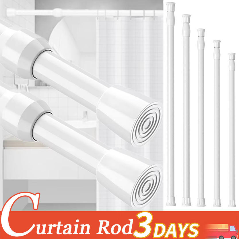 Punch-free Extendable Telescopic Hanging Rod / Multipurpose Spring ...