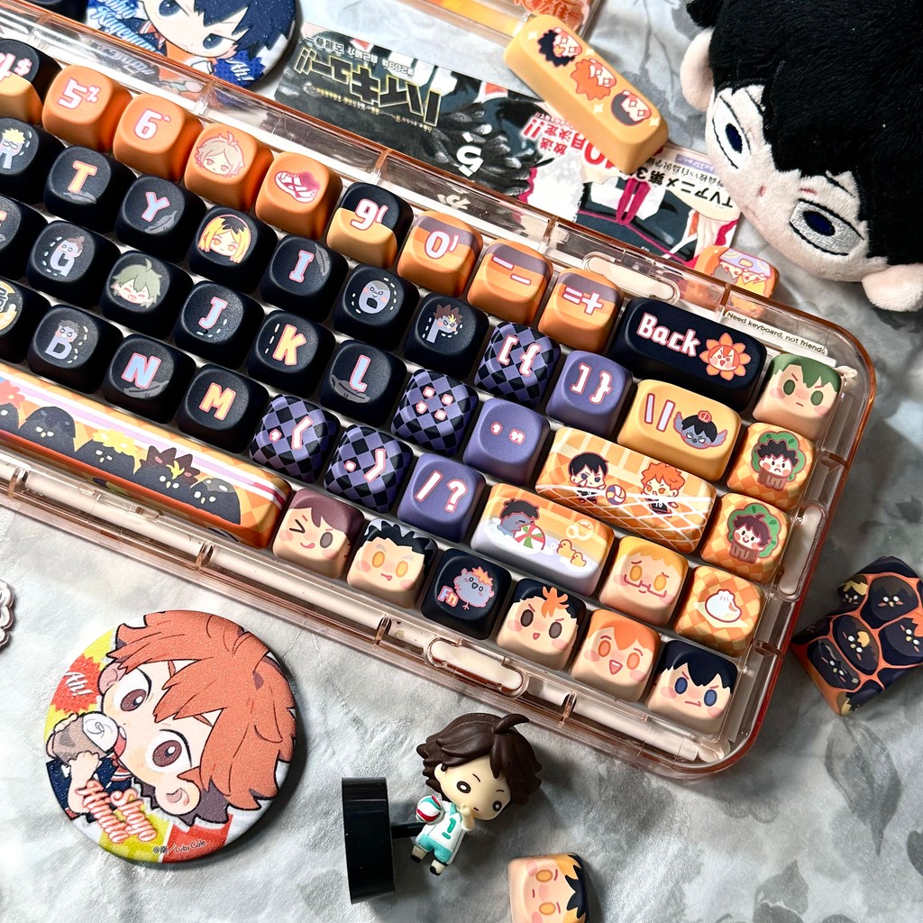 Karasuno Haikyuu Keycaps MOA Profile 142 Keys PBT Dye Sublimation ...