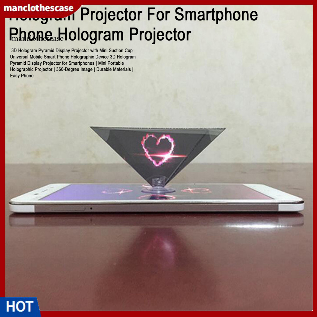 manclothescase 3d Holographic Pyramid Portable Hologram Projector ...