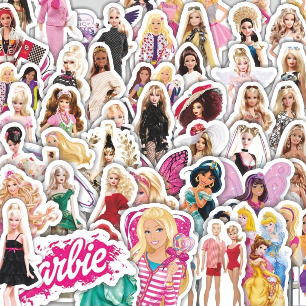 Cutting Pack Stickers, 100Pcs Barbie Cartoon Stickers, Cool Cute ...
