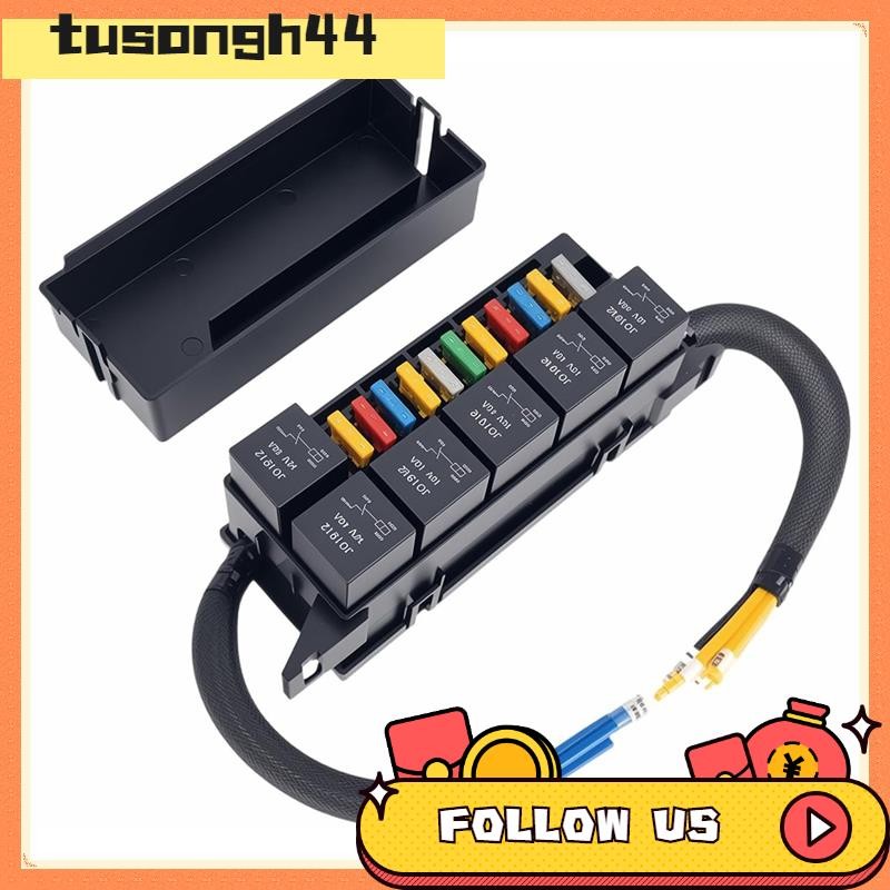 12V Fuse and Relay Box, 11 Way 4 Pin 6 Slot, Fuse Relay Block ...