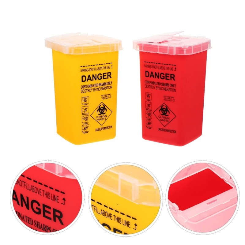 1L Tattoo Medical Plastic Sharps Container Knife Blade Case Needle ...