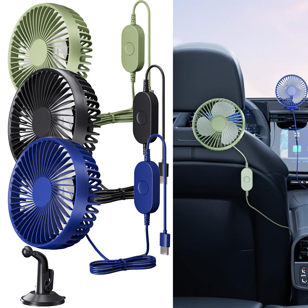 360 Degree Rotation Fan Easy To Install Suction Cup Flexible Charging ...