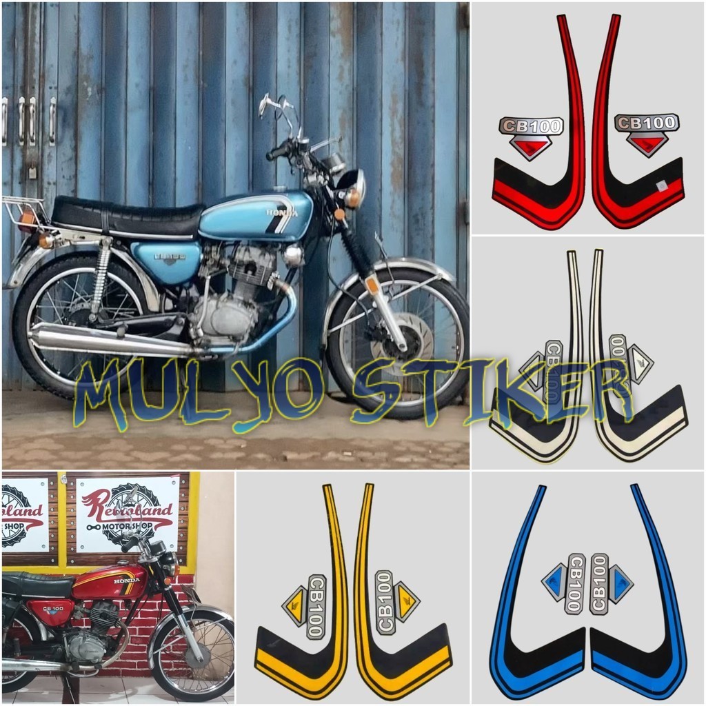 STRIPING STICKER honda cb 100 cb100 K3 Glatik 1976 Fullset standard old ...