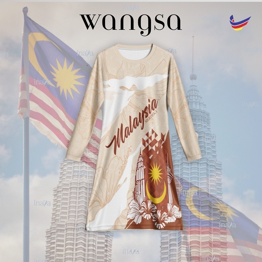 2025 New Design Baju Merdeka Bunga Raya Full Sublimation Microfiber ...