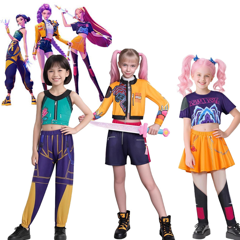 K‑Pop Demon Hunters Costume For Kids Girl Kpop Zoey Rumi Zoey Fantasy ...