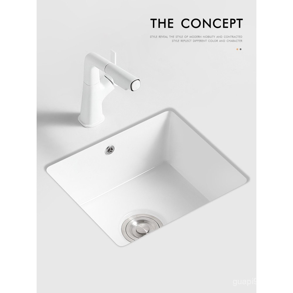 Deepened Undermount Basin for Home Use, Large Diameter Drainage Ceramic ...