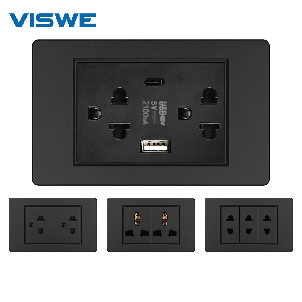 VISWE USB Socket Universal Socket Wall Socket Wall Switch Light Switch ...