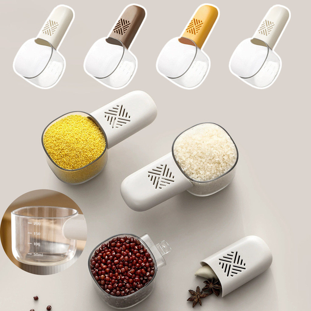 With Scale Measuring Rice Spoon Built-in Storage Cavity Removable ...