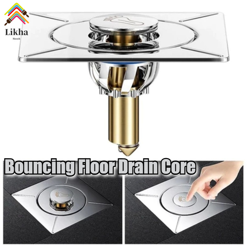 Auto Seal Floor Drain Press Type 100% Odor Block CR Bathroom Drain Core ...