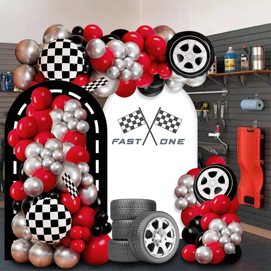 111pcs Racing Theme Birthday Party Balloon Arch Set for Kidsren's ...