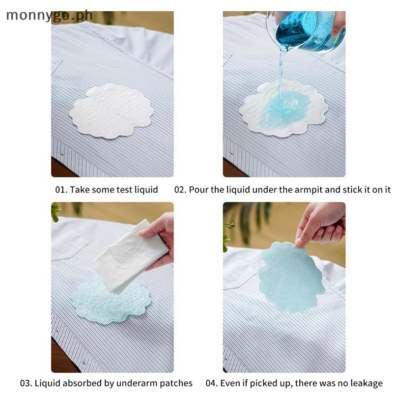 monnygo 20pcs/Box Underarm Sweat Pads Absorb Liners Underarm Gasket ...