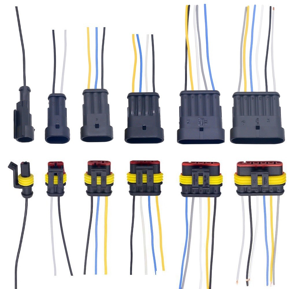 RQ10 sets 1P 2P 3P 4P 5P 1.5 Kit auto connector Male & Female Waterproof Electrical Connector Pl ...