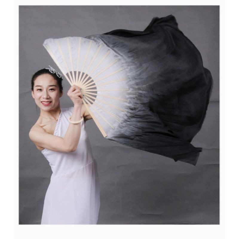 Classical Dance Dance Dance Silk Fan Extra Large Long Fan Dance Black ...