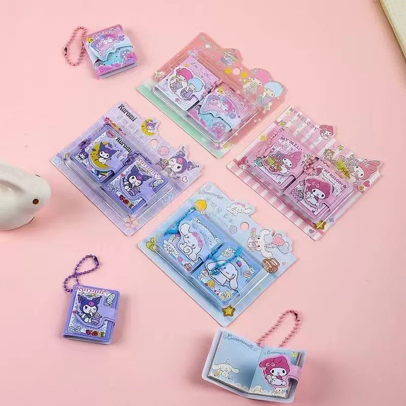 Mini Cute Kuromi Notebook for Grade 2 Small Notebook Keychain Portable ...