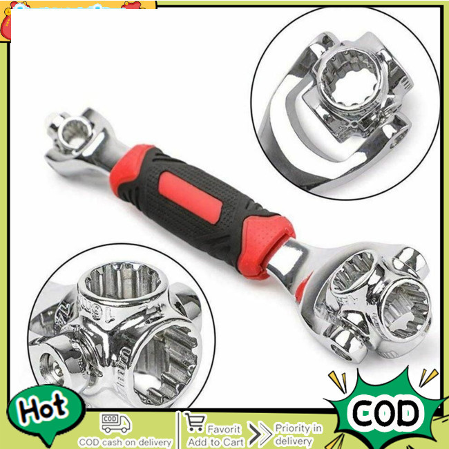 Dog Bone Wrench, Multi Wrench, 360 Degree Rotation 52 In 1 Multi ...