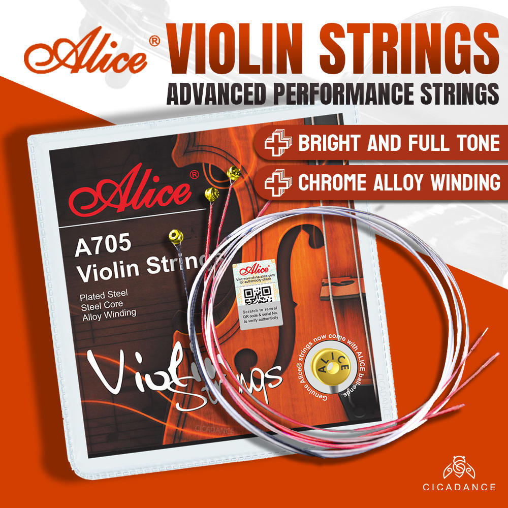 Alice Violin String A705 1 Set Violin Strings High Carbon Steel Core Advanced Performance ...