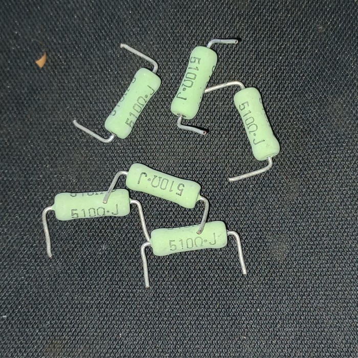 HIJAU Resistor 510r 3w green original japan R 510ohm 3 watt w 3watt 510 ...