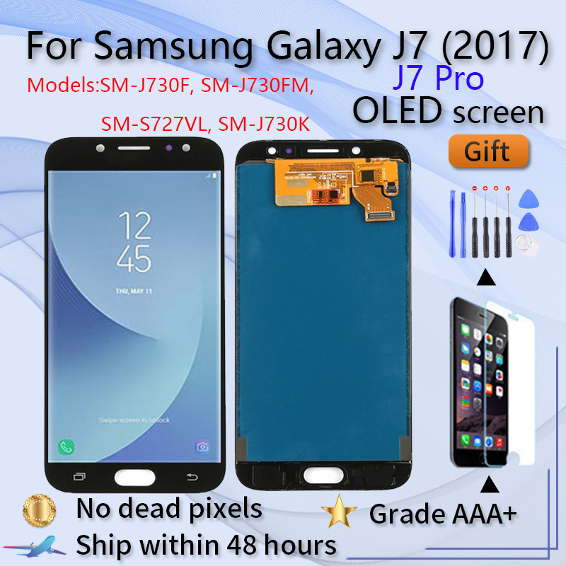 5.5"Super Amoled LCD For Samsung Galaxy J7 Pro j7 2017 display j730g ...