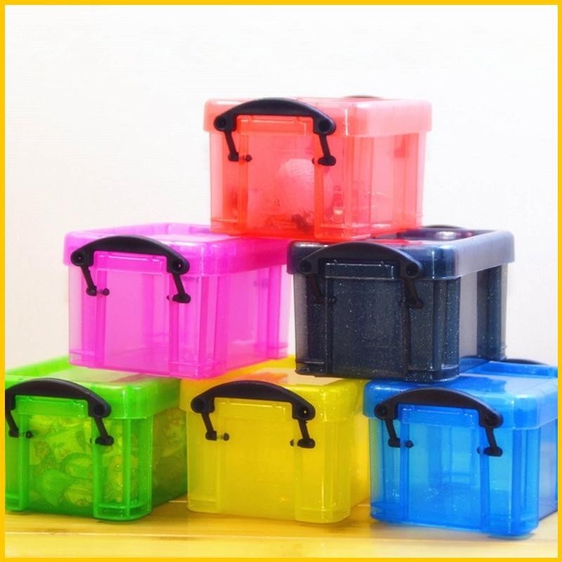 UKI Mini Plastic Storage Box with Locking Lid Clear Plastic Organizer ...
