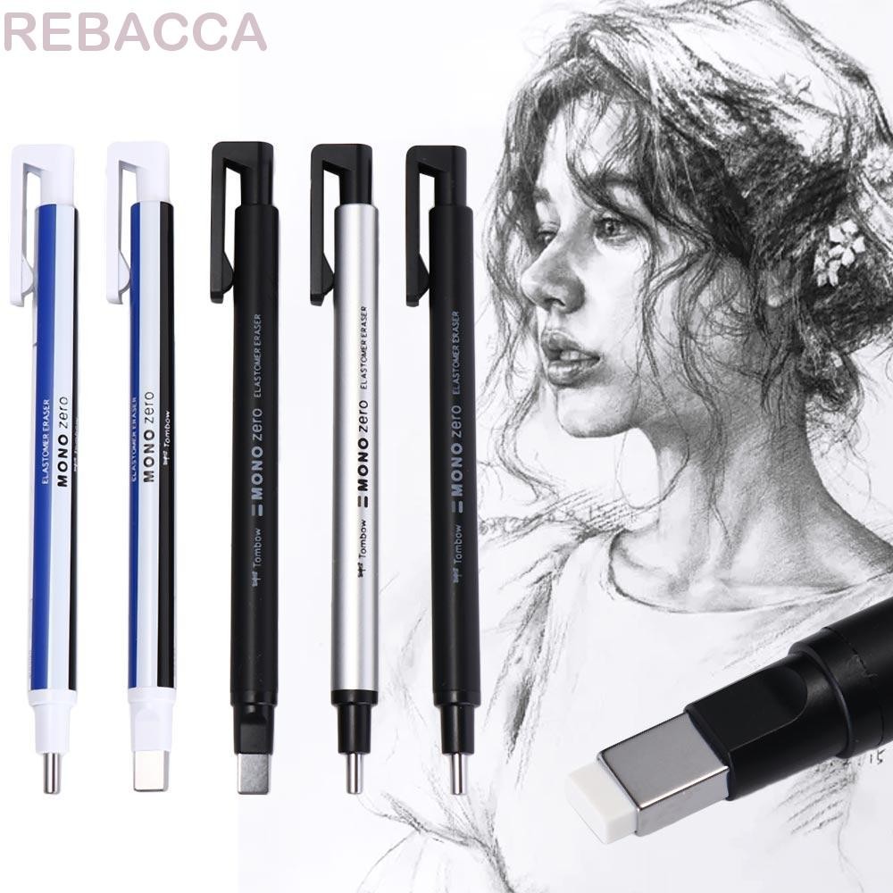 REBACCA Mechanical Eraser, Press Type Super Fine Pen Shape Rubber ...