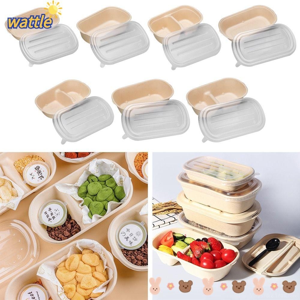 WATTLE Light Food Box, Paper Degradable Disposable Packing, Thick Bento ...
