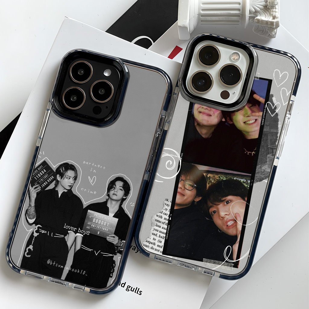 Kpop Jung Kook Taehyung Taekook Case iPhone 16 15 ProMax 11 14 XR 13 11 ...