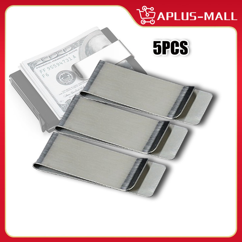 5Pcs Metal Money Clip Men Cash Bill Clamp Holder Vintage Solid Brass ...