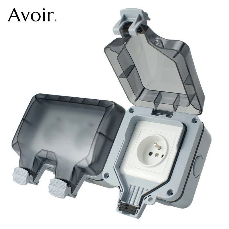 Avoir IP66 Wall Power Switch Socket Outdoor Weatherproof Electrical ...