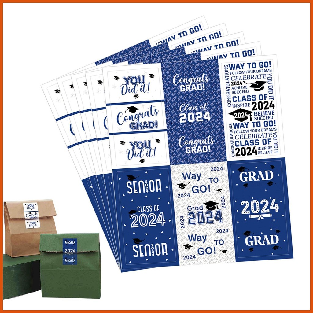 2024 Graduation Decoration Label Sticker Class Of 2024 Graduation ...