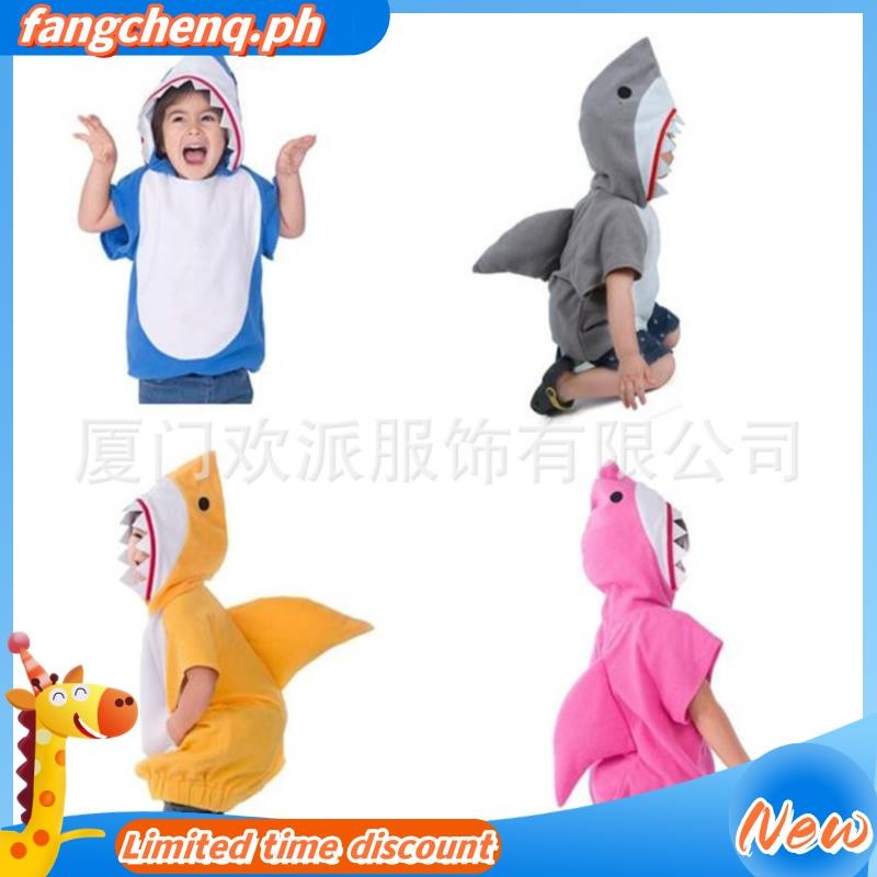 CODCute Baby Shark Jumpsuit With Cartoon Shark Bag Kids Ocean Shark ...