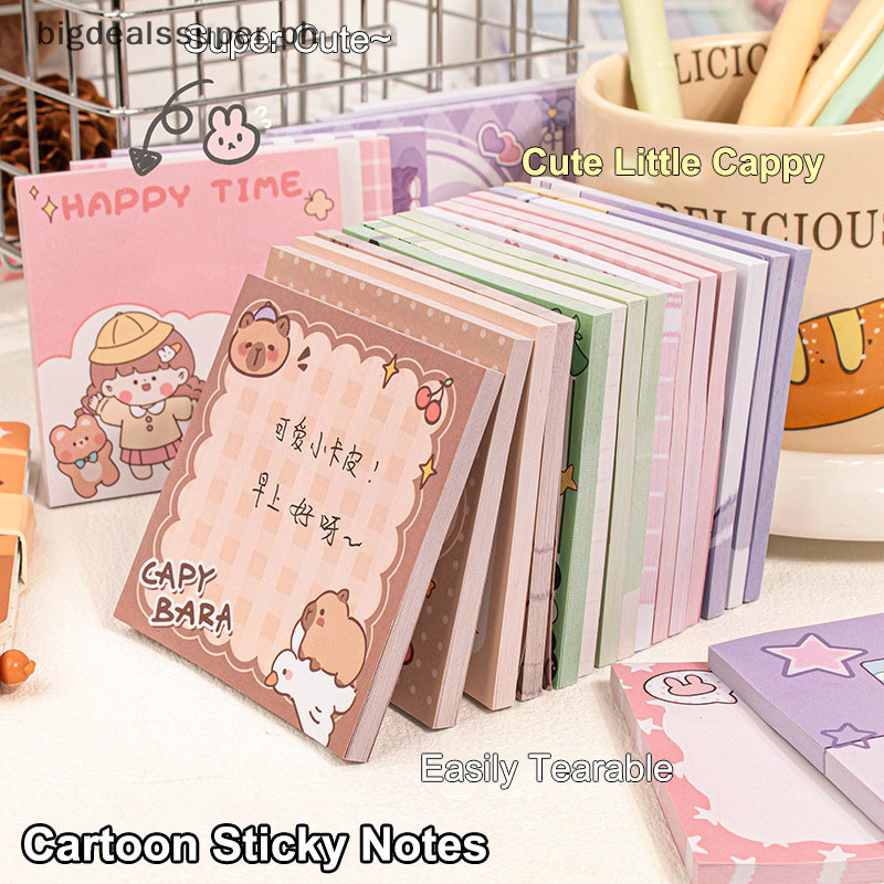 Pro Square Cartoon Sticky Notes Set Of 4*50pcs Student Memo Pads ...