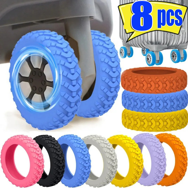 Reduce Noise Suitcase Wheel Protector - Trolley Box Casters Guard Cover ...