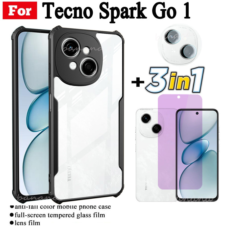 3 in 1 Tecno Spark Go1 Shockproof Phone Case for Spark Go 1 Go 2025 ...