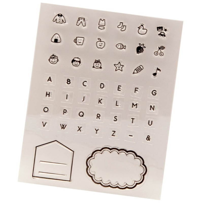 love* Lettering Clear Stamp Life Label Pattern Clear Silicone Stamp for ...