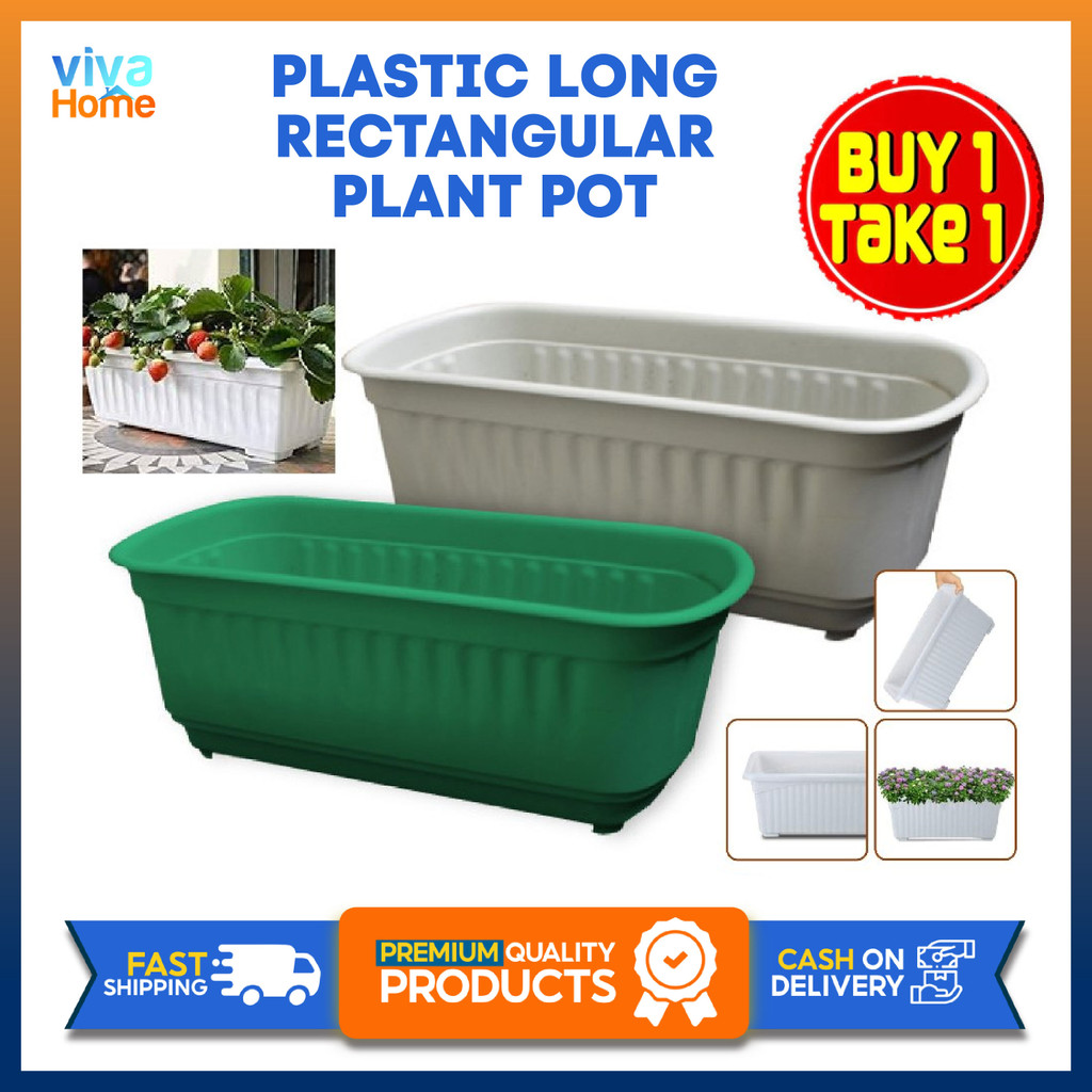 Shop rectangular plant pot for Sale on Shopee Philippines