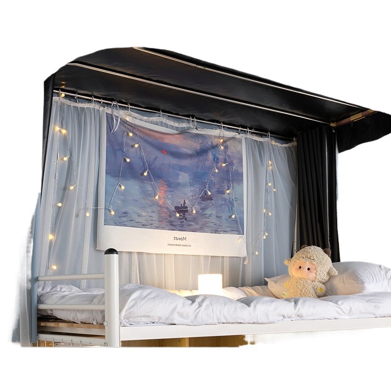 U-shaped Double Slide Track Bed Curtain Upper Bed for Male and Female ...