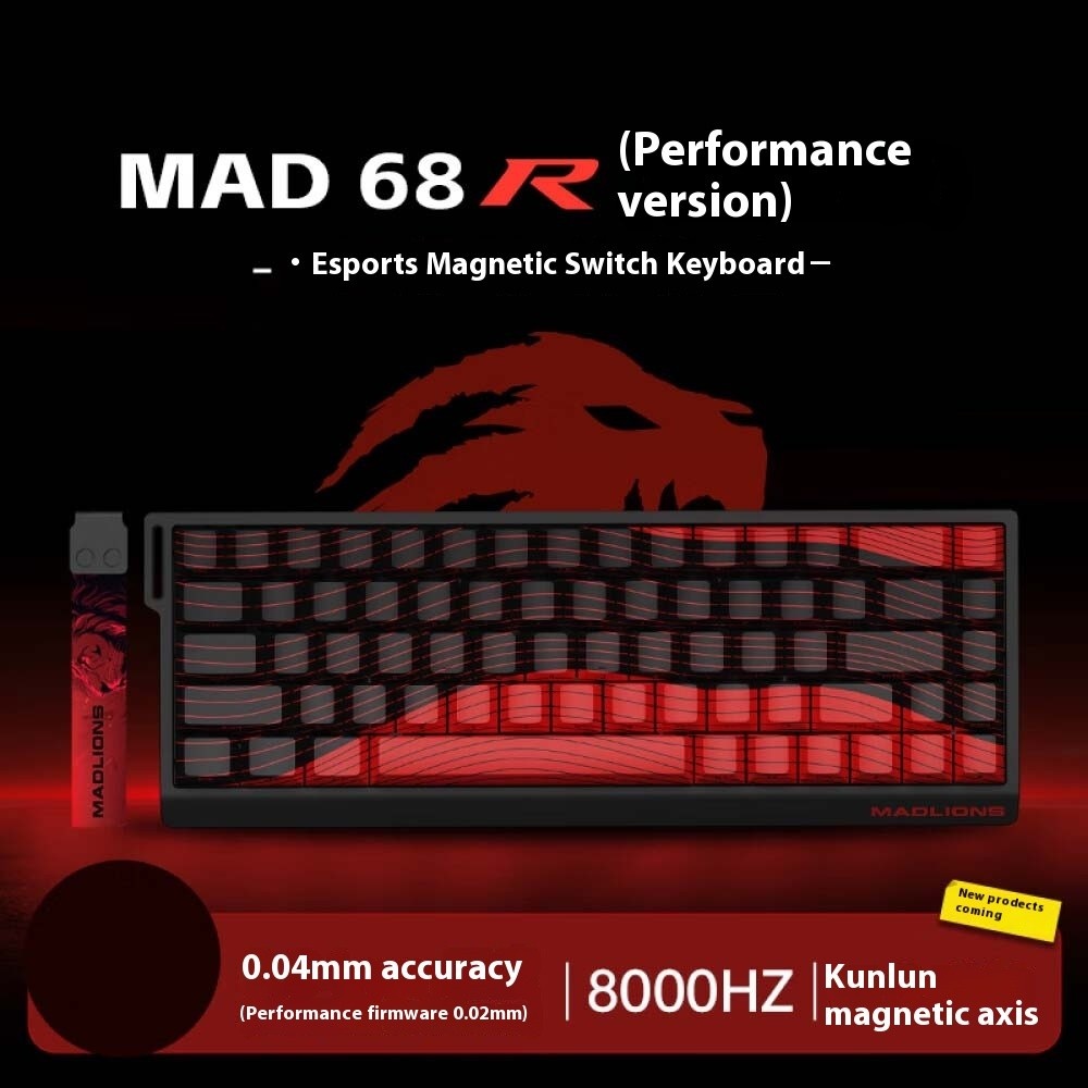 MADLIONS MAD 60/68HE Eesports magnetic axis keyboard with streamlined ...