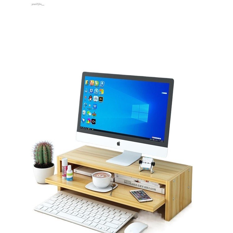 コDesktop computer elevated desk shelf desktop monitor screen base ...