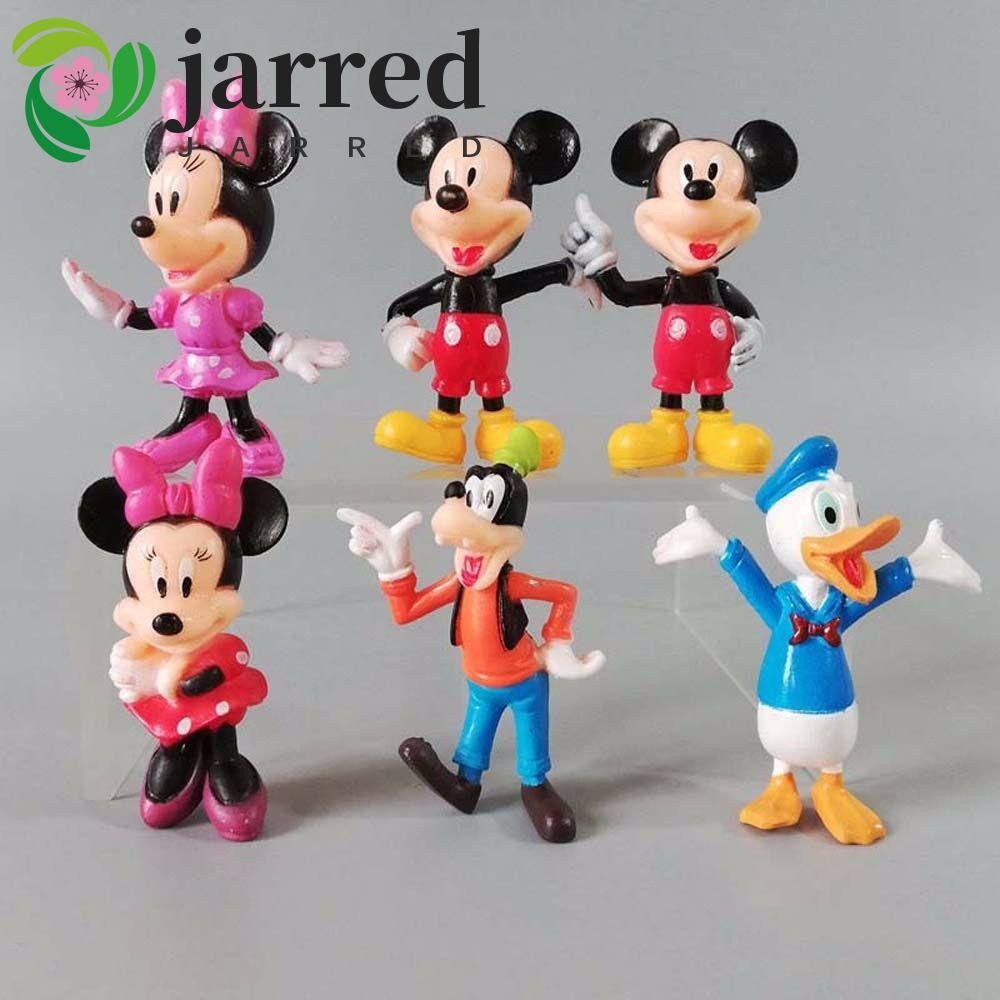 JARRED Mickey Mouse Cute 6pcs/set Figures Model Cake Decorations Doll ...