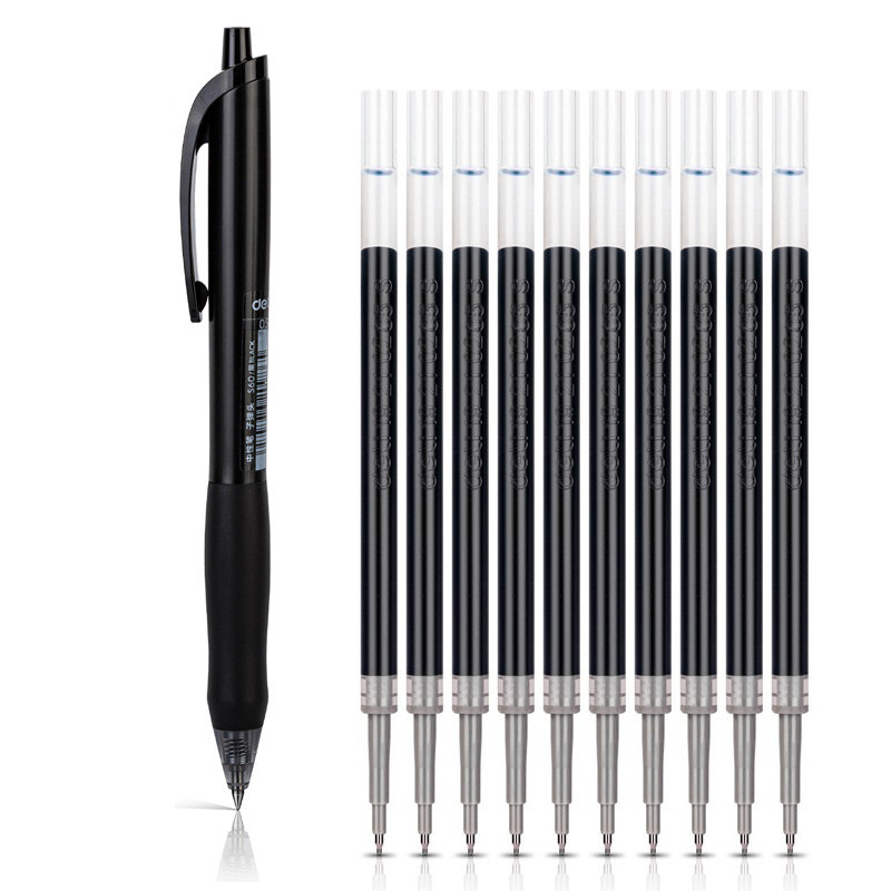 Deli Neutral Pen High Beauty Press Writing Water Pen Black Bullet Head ...