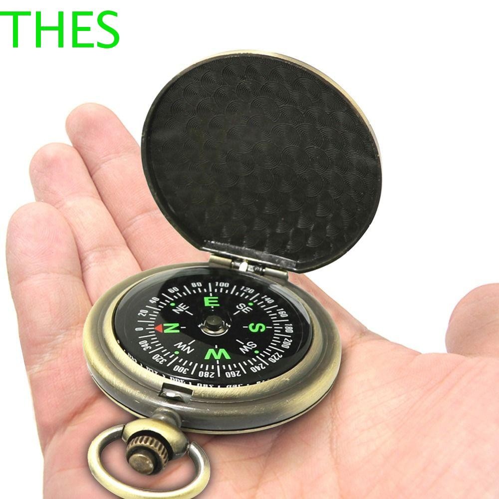 THES Vintage Bronze Compass Outdoor Tools Retro Pocket Watch Design ...