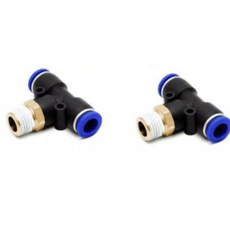 PB 6-01 Pneumatic Fitting TEE 6mm To External Thread 1/8" inch | Shopee ...