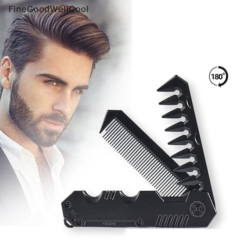FWPH al Portable Plastic Folding Pocket Combs Barber Men Oil Head Beard ...