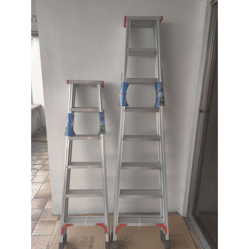 [Hot style] FOLDABLE ALUMINUM LADDER HAGDAN ( A TYPE ) 5 , 6 ,7 8 STEPS ...