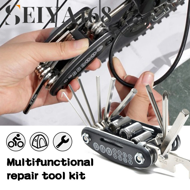 Bicycle Repair Tool Kit Motorcycle 16 IN 1 Portable Bike Wrench ...