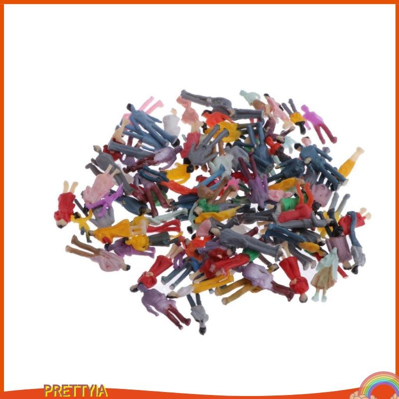 [PrettyiaPH] 100 Pcs 1:100 Scale Tiny People Figures Painted Coloful ...