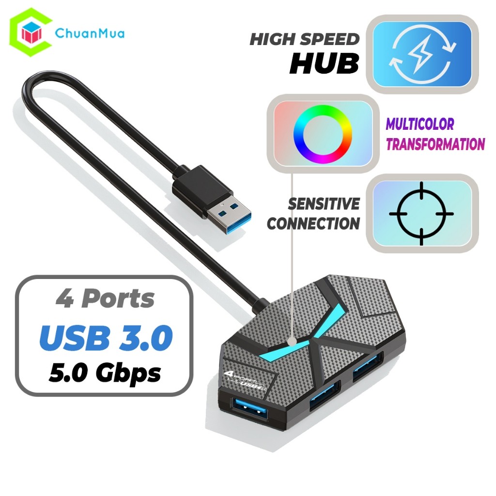 4 or 7 Port USB 3.0 Converter Hub Expands High Speed Maximum Connection ...